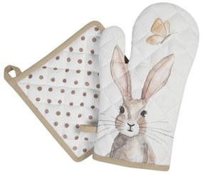 Kuchyňská chňapka s motivem králíků Rustic Easter Bunny – 18x30 cm