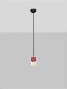 LED červený designový lustr Zero