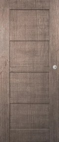 posuvné interiérové dveře do pouzdra PORTO plné, model 1 Průchozí rozměr: 70 x 197 cm, Orientace dveří: Levé dveře, Dekor: Dub rustikální