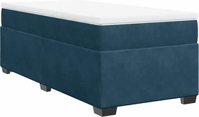 Box spring postel s matrací tmavě modrá 90x190 cm samet 3285255