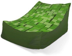 Sablio Sedací vak Lounge Green Blocks 3D - 120 x 100 x 80 cm