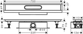 Hansgrohe uBox universal - Set pro standardní instalaci lineárního spr