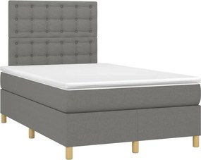 Box spring postel s matrací tmavě šedá 120x200 cm textil 3142642