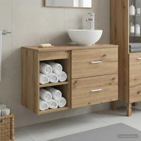 Sada koupelnového nábytku 2 ks Dub artisan Kompozitní dřevo 3403879