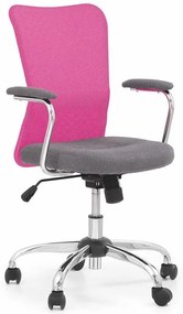 HALMAR ANDY dětská židle šedá/růžová