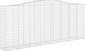 Klenutý gabionový koš 400 x 50 x 160/180 cm pozinkované železo 153418