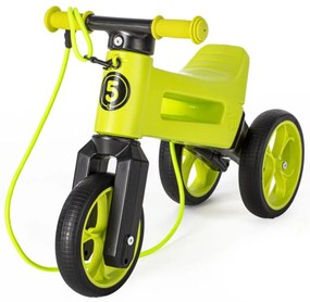 Odrážedlo FUNNY WHEELS Rider SuperSport zelené 2v1+popruh, výš. sedla 28/30cm nos. 25kg 18m+ v sáčku