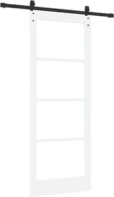 Posuvné dveře ORKDAL 83 x 211 cm Masivní borové dřevo a sklo 3332448