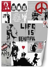 Gario Fototapeta Koláž Banksy Materiál: Vliesová, Rozměry: 100 x 140 cm