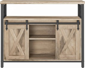 XXXLutz KOMODA, hnědá, černá, 100/80/33 cm Boxxx - Široké komody - 002543079201