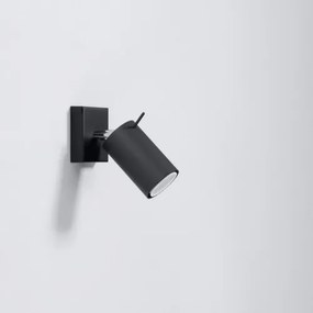Nástěnné bodové svítidlo SOLLUX Ring GU10 1x40W bez zdroje SL.0091 černá