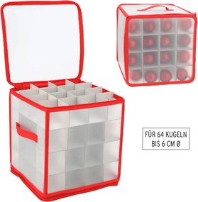 VERK GROUP Vánoční úložný box na baňky, koule a vánoční ozdoby, na 64 kusů