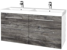 Dřevojas Koupelnová skříň Q MAX SZZ4 120 Varianta: N01 Bílá lesk / Úchytka T01 / D03 Cafe