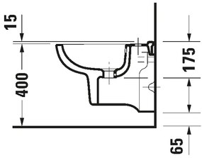 Duravit 22371500002 - Závěsný bidet D-CODE keramika/lesklá bílá