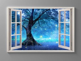 Liox Okno strom v magické lese Rozměr: 150 x 100 cm