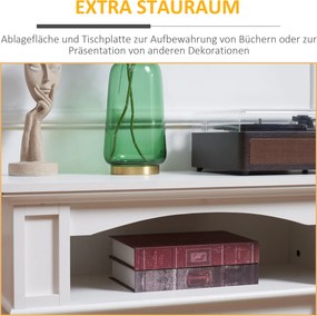 HOMCOM Elektrokamin s 3D LED efektem plamene, topná kapacita 30 m², dálkové ovládání, bílá/černá