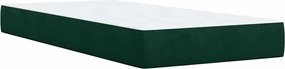 Box spring postel s matrací tmavě zelená 100x200 cm samet 3287665