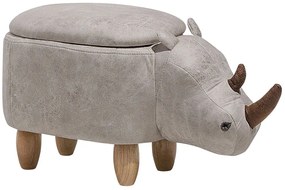 Světle šedá stolička nosorožec RHINO Beliani
