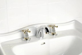 Sapho Antea 3022 umyvadlová tříprvková baterie stojánková kohoutková chrom / zlato