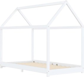Rám dětské postele bílý masivní borové dřevo 90 x 200 cm 283351