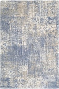 Kusový koberec vlněný Agnella Diamond Eddie Blekit Modrý Rozměr: 200x300 cm
