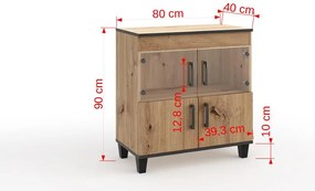 ADRK Furniture Skříňka POLA 06 WA-POL-06-ART-W006