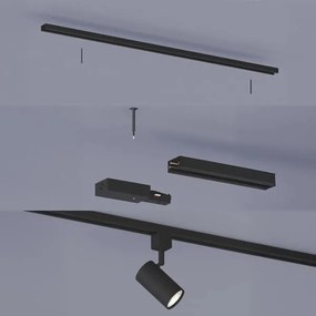 Philips - LED Stm. bodové svítidlo v lišt sys EASYLINK 3xGU10/4,7W/230V 1m černá