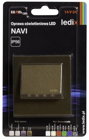 Zamel 11-211-41 svítidlo LED pod omítku LEDIX NAVI 14V DC, zlatá patina, studená bílá, IP56