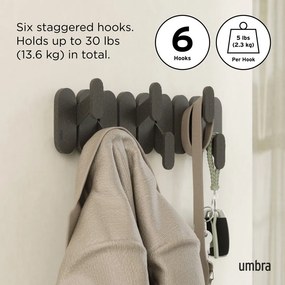 Matně černý ocelový nástěnný věšák 16 cm Tempo – Umbra