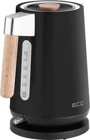 ECG RK 1768 Strix Timber černá / rychlovarná konvice / 2200W / 1.7 L /