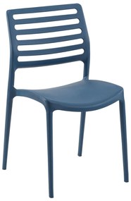 Modrá plastová venkovní židle Cozza Lixa, stohovatelná