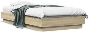 Rám postele dub sonoma 75 x 190 cm kompozitní dřevo - Default Title