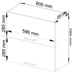 Kuchyňská skříňka Olivie W 60 cm bílá závěsná