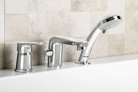 Aqualine Sapho, KASIOPEA tříprvková baterie na okraj vany, chrom