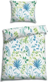 Krepové povlečení Florella Folio Blau Rozměr: 70x90 + 140x200 cm