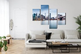 Vícedílný obraz Panoramatický Výhled Na Město New York Nedostatek Nedostatek Plátno Canvas 240x150
