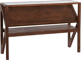 Konzolový stolek se skleněnou deskou v přírodní barvě 41x119 cm Yuki – Light &amp; Living