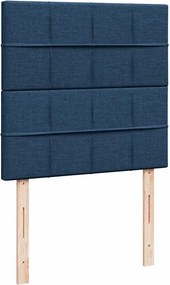 Box spring postel s matrací modrá 100 x 200 cm textil 3291973