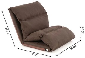 Divero 70275 Nastavitelná sofa Relax Lounger, barva hnědá