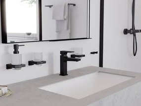 Hansgrohe Metropol, umyvadlová baterie 110 s výpustí Push-Open, černá matná, 32507670