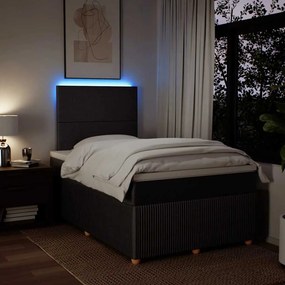 Box spring postel s matrací tmavě hnědá 120x200 cm textil 3294319