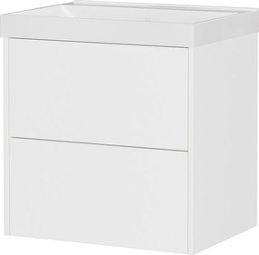 Bílá matná závěsná skříňka pod umyvadlo 61x65 cm Bodera – Germania