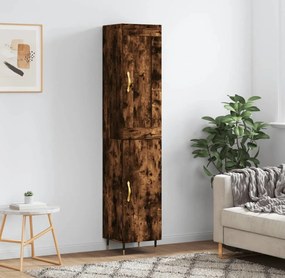 vidaXL Skříň highboard 34,5 x 34 x 180 cm kompozitní dřevo [3200120] Barva: kouřový dub