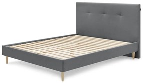 Šedá čalouněná dvoulůžková postel s roštem 180x200 cm Tory – Bobochic Paris