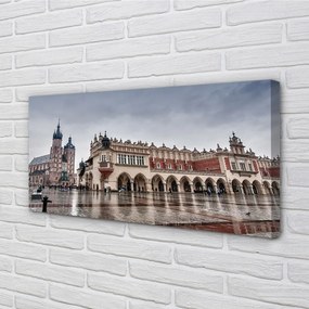 Obrazy na plátně Krakow kostel Cloth déšť 120x60 cm