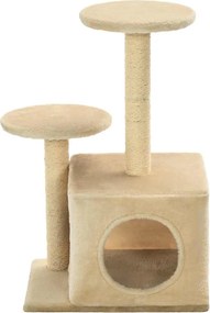Škrabadlo pro kočky sisalové sloupky 60 cm béžové 170519