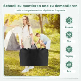 Costway Baby Co-Sleeper Skládací přenosná dětská postel tmavě