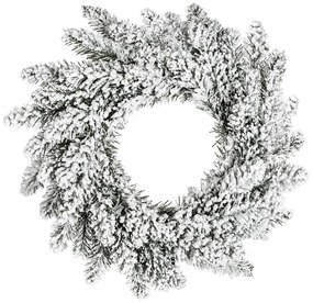 DecoKing Vánoční věnec Christmaso III 50 cm zelený se sněhem
