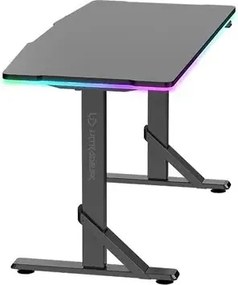 ULTRADESK Iron černá / Herní stůl / 132.5 x 60.5 x 71 - 81 cm / nastav