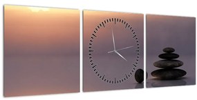 Obraz - Vyrovnanost (s hodinami) (90x30 cm)